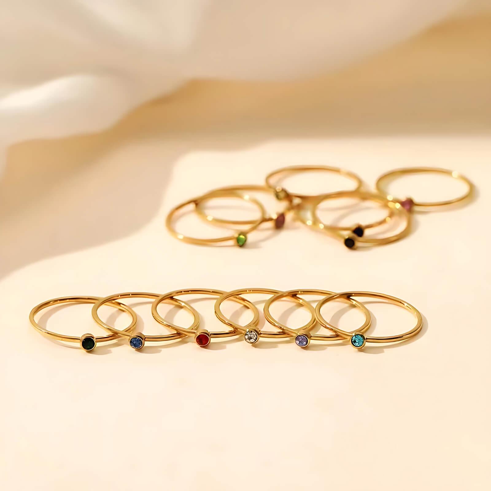 Birthstone Rings for Every Month - Personalized Jewelry Gifts – Hunny Life