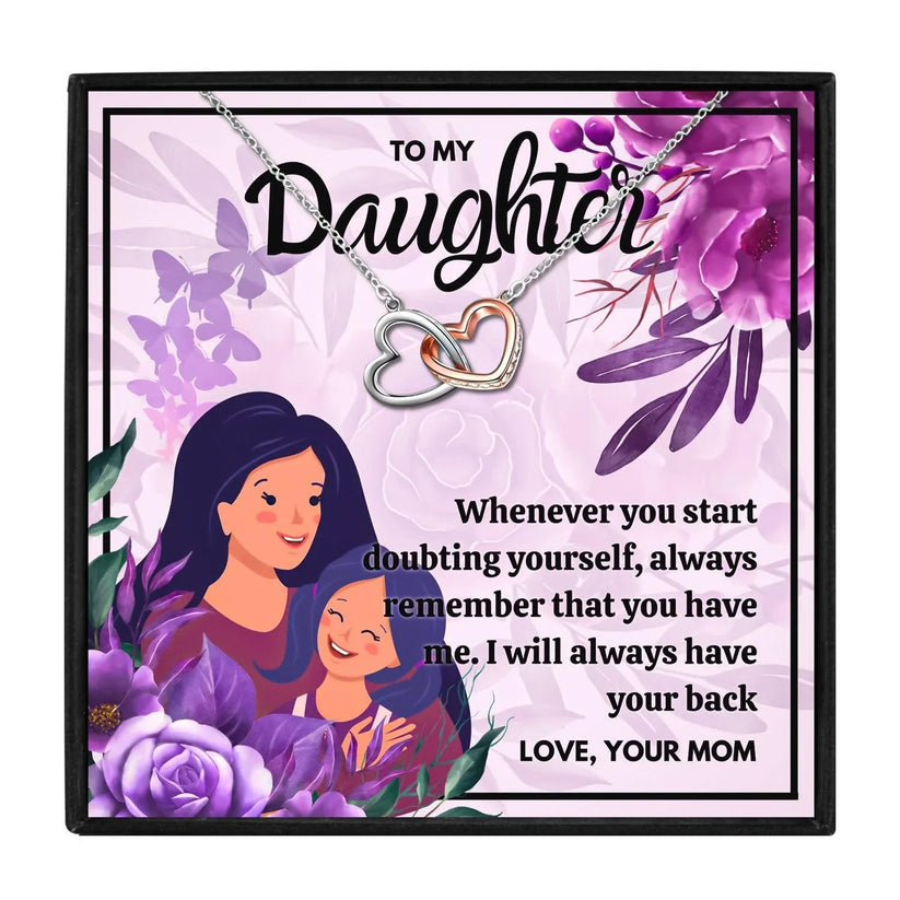 Daughter Part of My Heart Double Heart Necklace - Personalized Daughter ...
