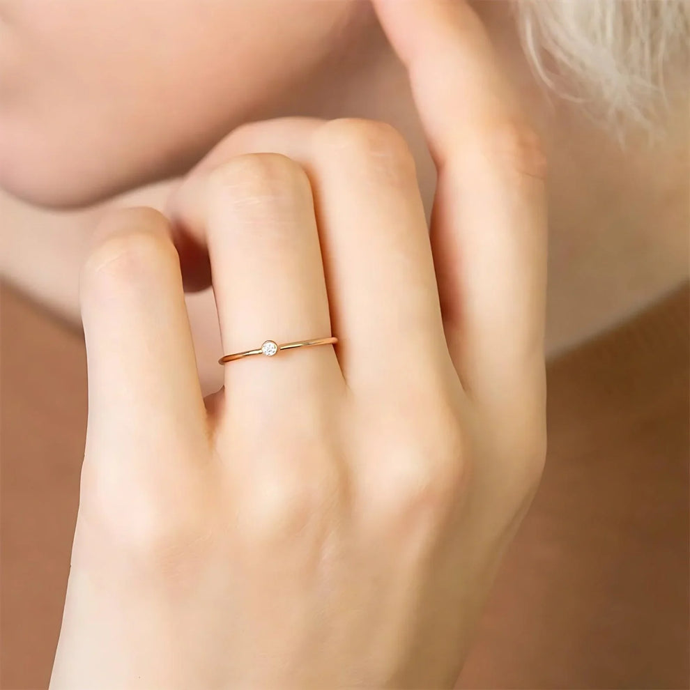 January Birthstone Cute Ring - Elegant Birthstone Ring – Hunny Life