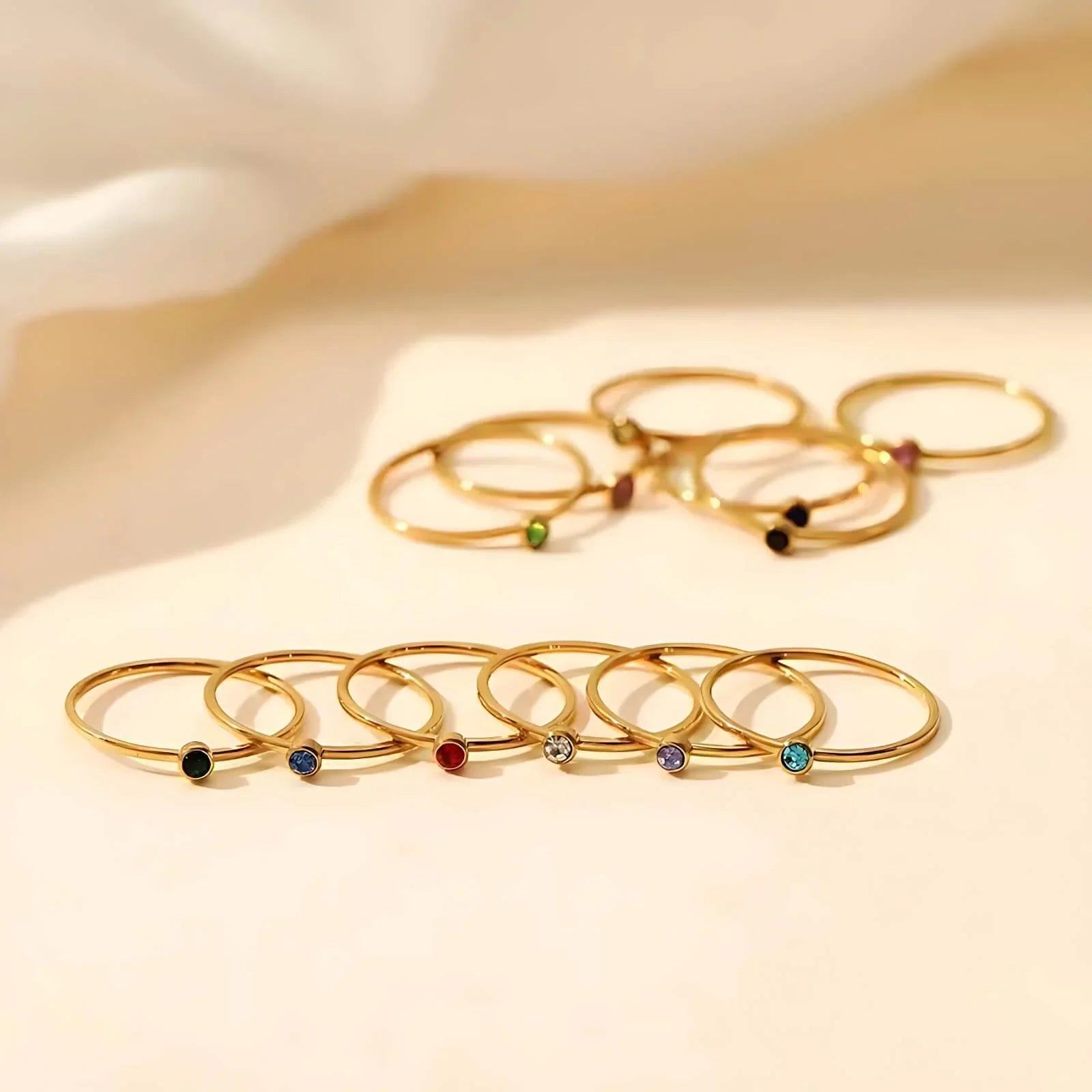 January Birthstone Cute Ring - Elegant Birthstone Ring – Hunny Life