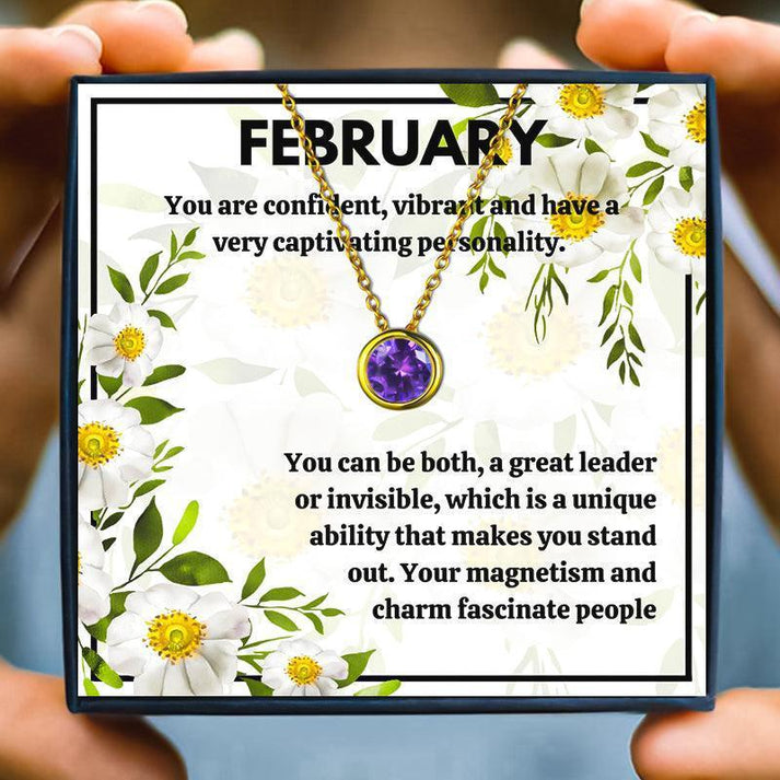 Meaningful February Birthstone Necklace Gift Set – Hunny Life