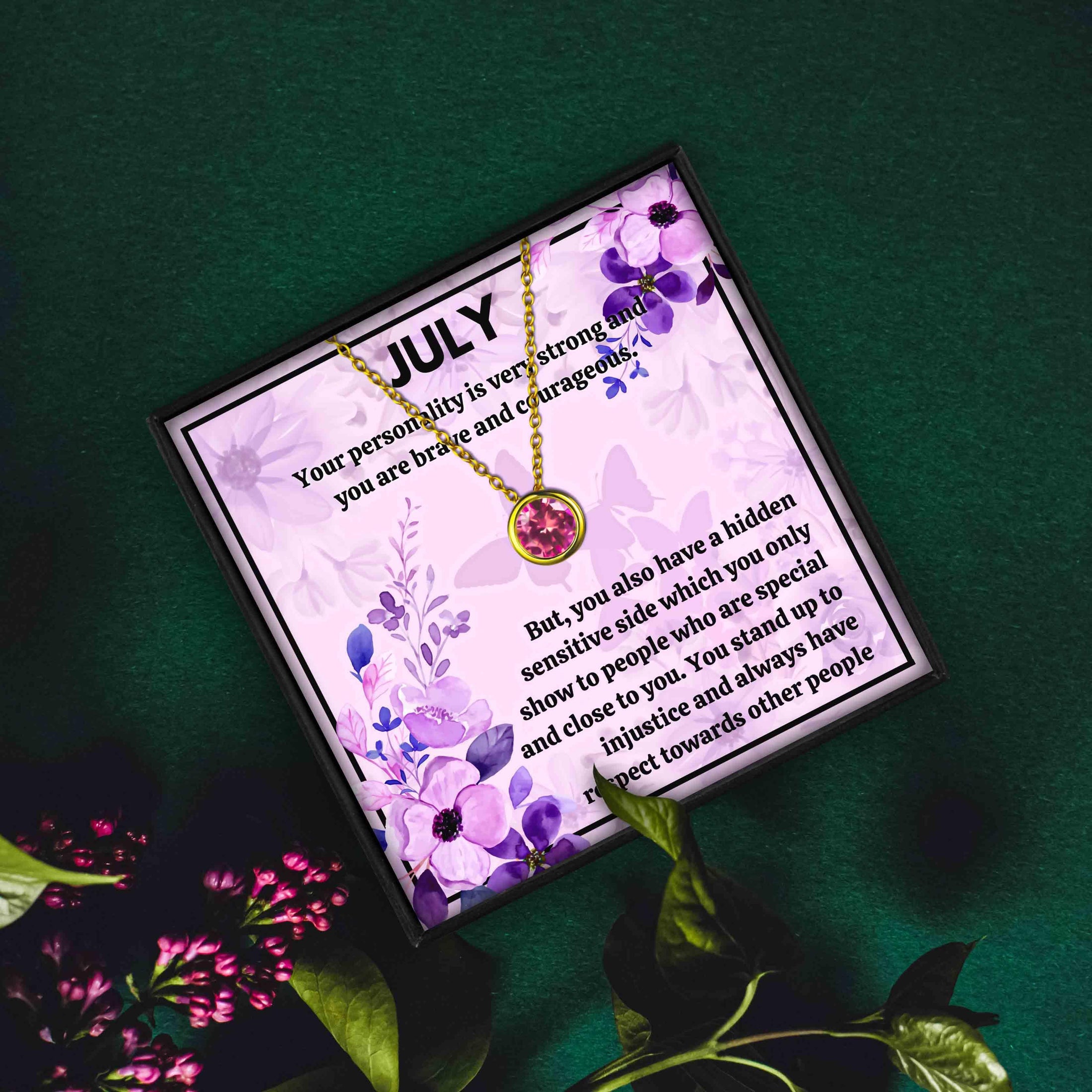 Meaningful July Birthstone Necklace Gift Set – Hunny Life