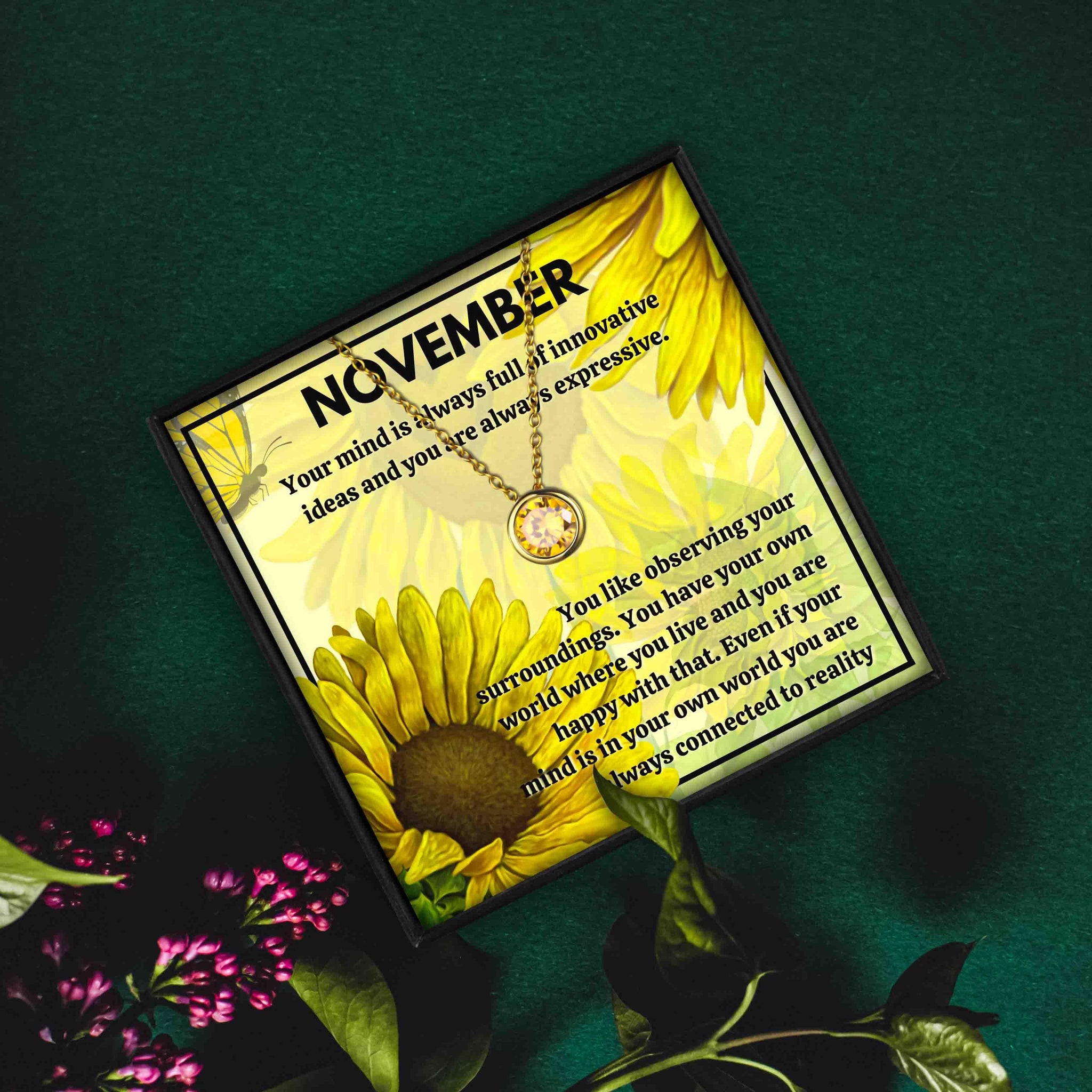 Meaningful November Birthstone Necklace Gift Set for Christmas 2023 ...