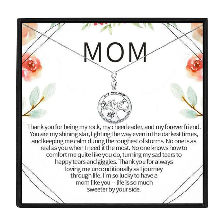 Mom Tree of Life Family Tree Gift Necklace Set - Custom Engraved ...