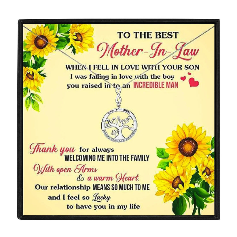 To Mother In Law Family Tree Gift Necklace – Hunny Life